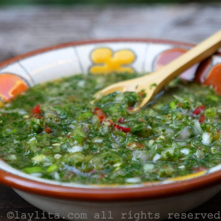 Receta del ají criollo - Salsa picante de ají - Recetas de Laylita