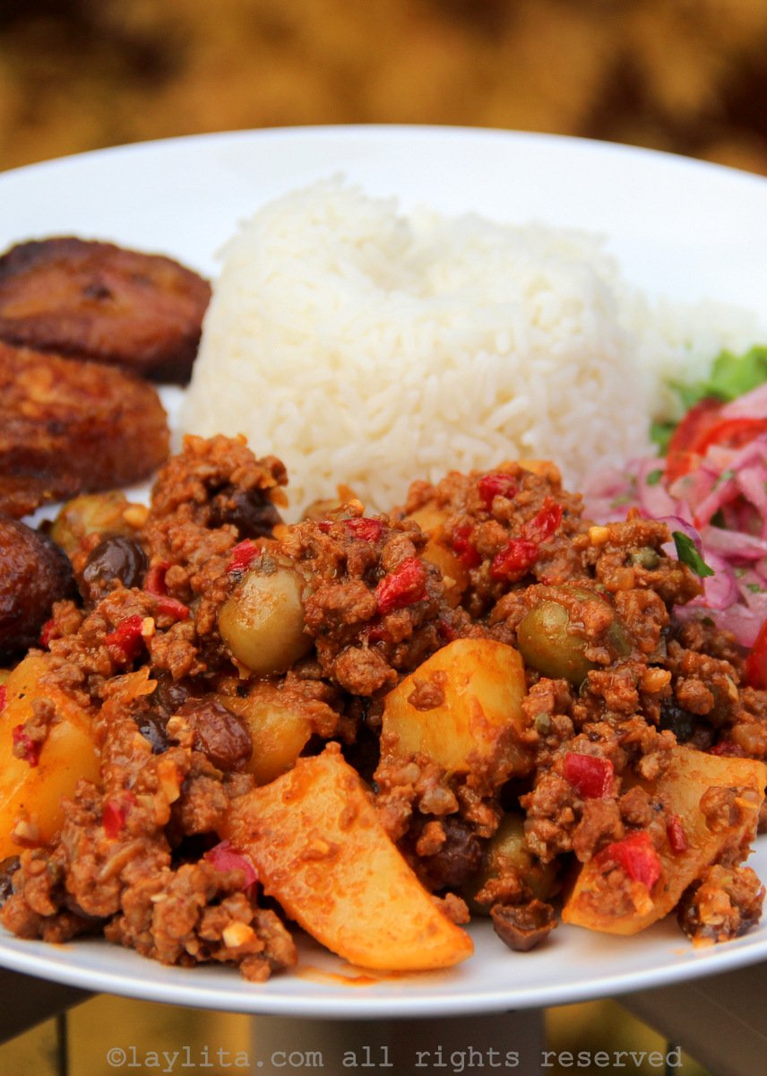 Picadillo de carne cubano - Recetas de Laylita
