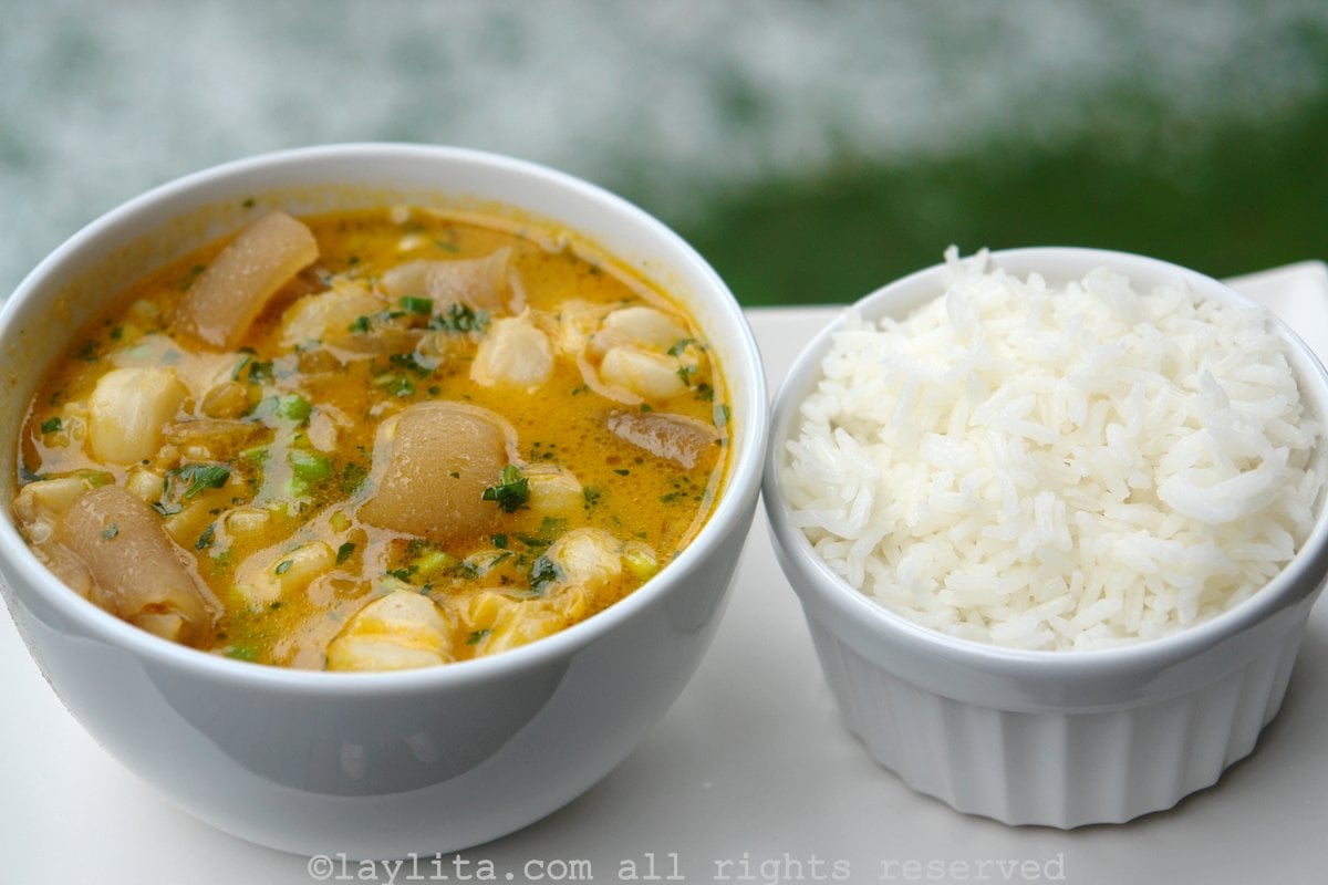 Caldo de pata - Sopa de patas de res - Recetas de Laylita