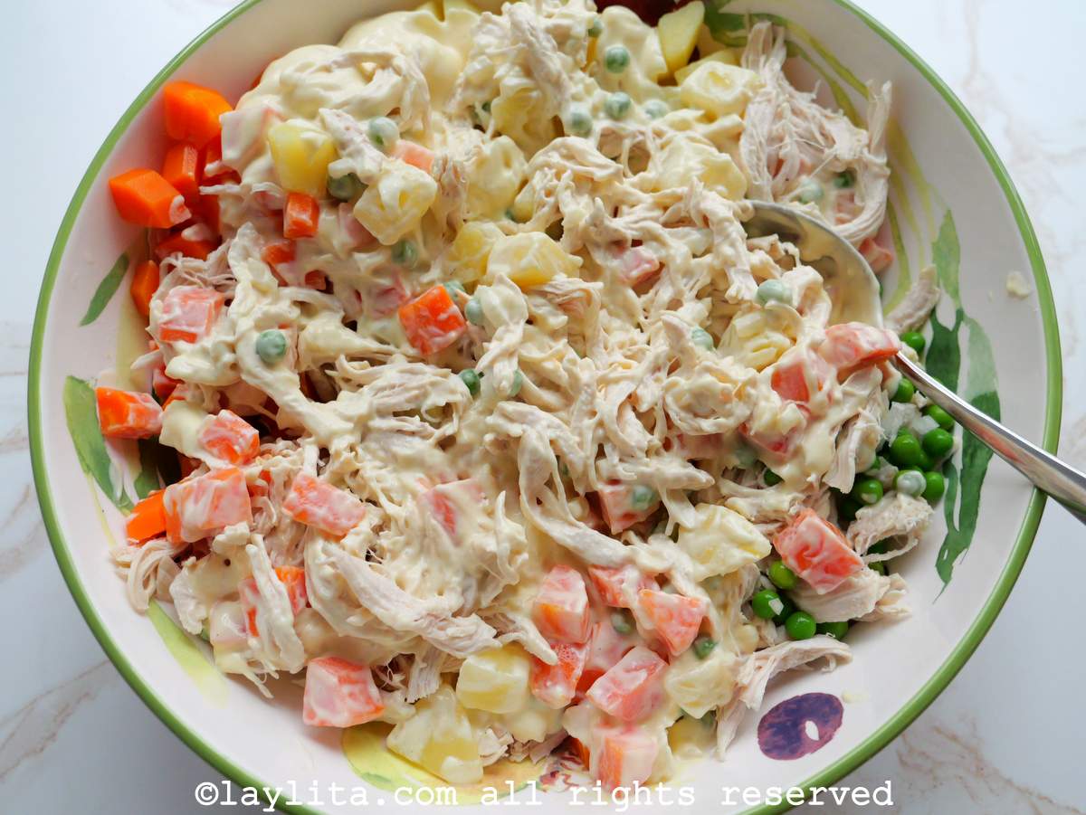 Ensalada de gallina (Receta venezolana) | Laylita.com – Recetas de Cocina