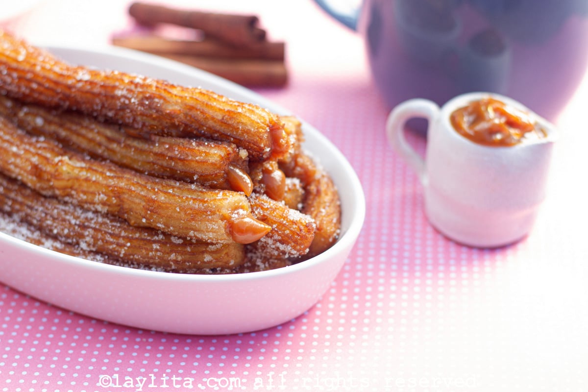 Churros rellenos con dulce de leche | Laylita.com – Recetas de Cocina