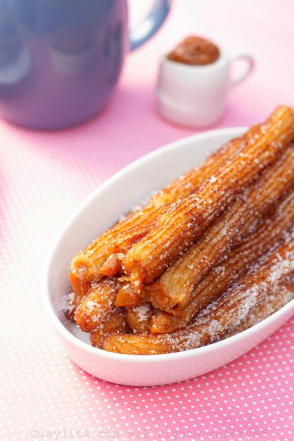 Churros rellenos con dulce de leche | Laylita.com – Recetas de Cocina