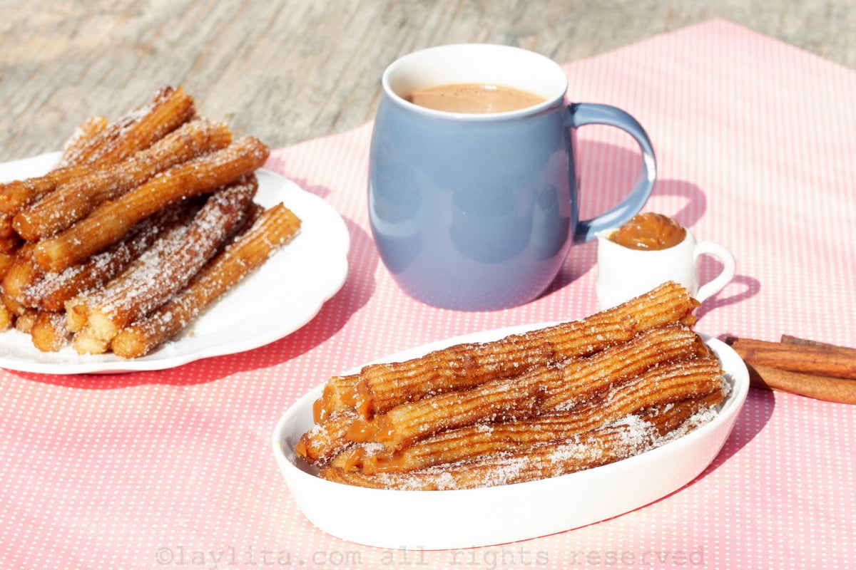 Churros rellenos con dulce de leche | Laylita.com – Recetas de Cocina
