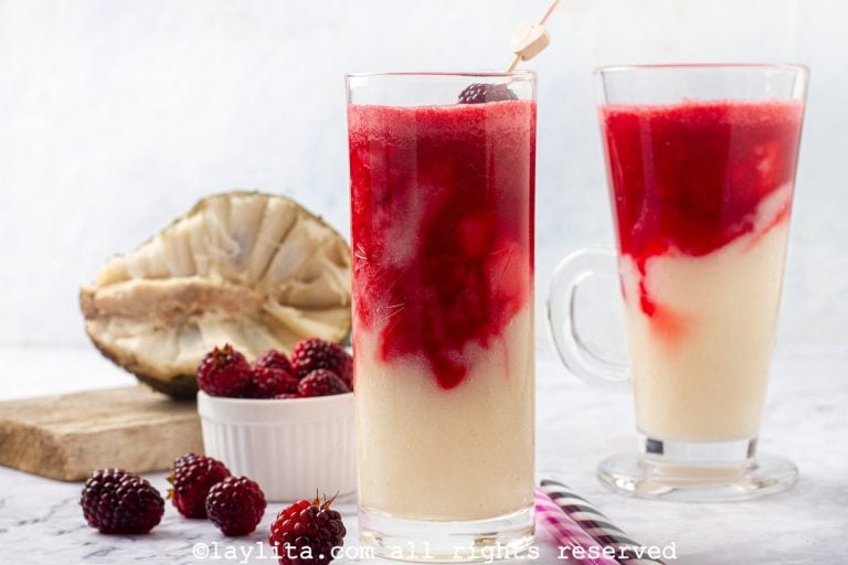 Batido o jugo de guanábana y mora | Laylita.com – Recetas de Cocina