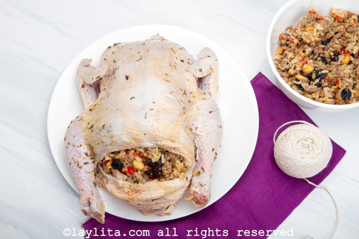 Pollo relleno con carne | Laylita.com – Recetas de Cocina