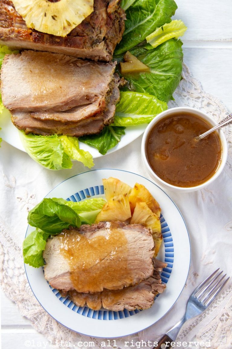 Receta del pernil de chancho o cerdo - Recetas de Laylita