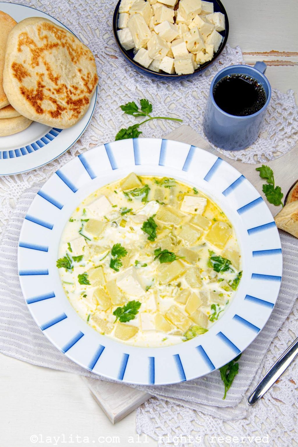 Sopa de fideo con papa y queso | Laylita.com – Recetas de Cocina