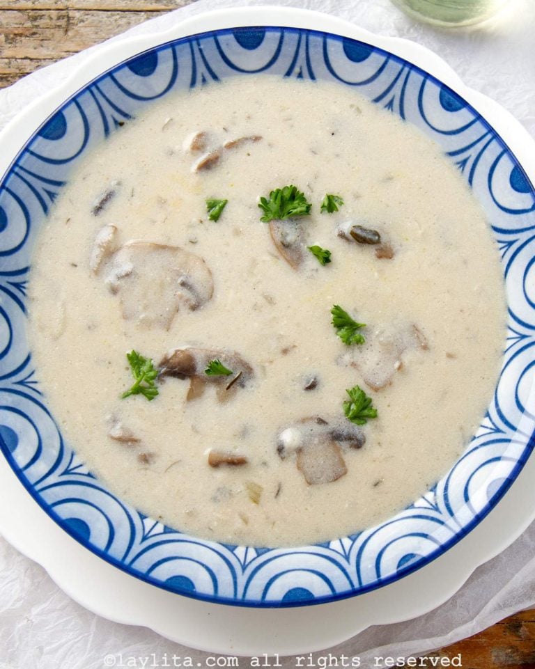 Sopa o Crema de Champiñones | Laylita.com – Recetas de Cocina