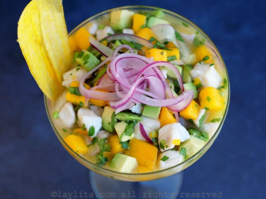 Ceviche de Pescado con Mango y Aguacate | Laylita.com – Recetas de Cocina