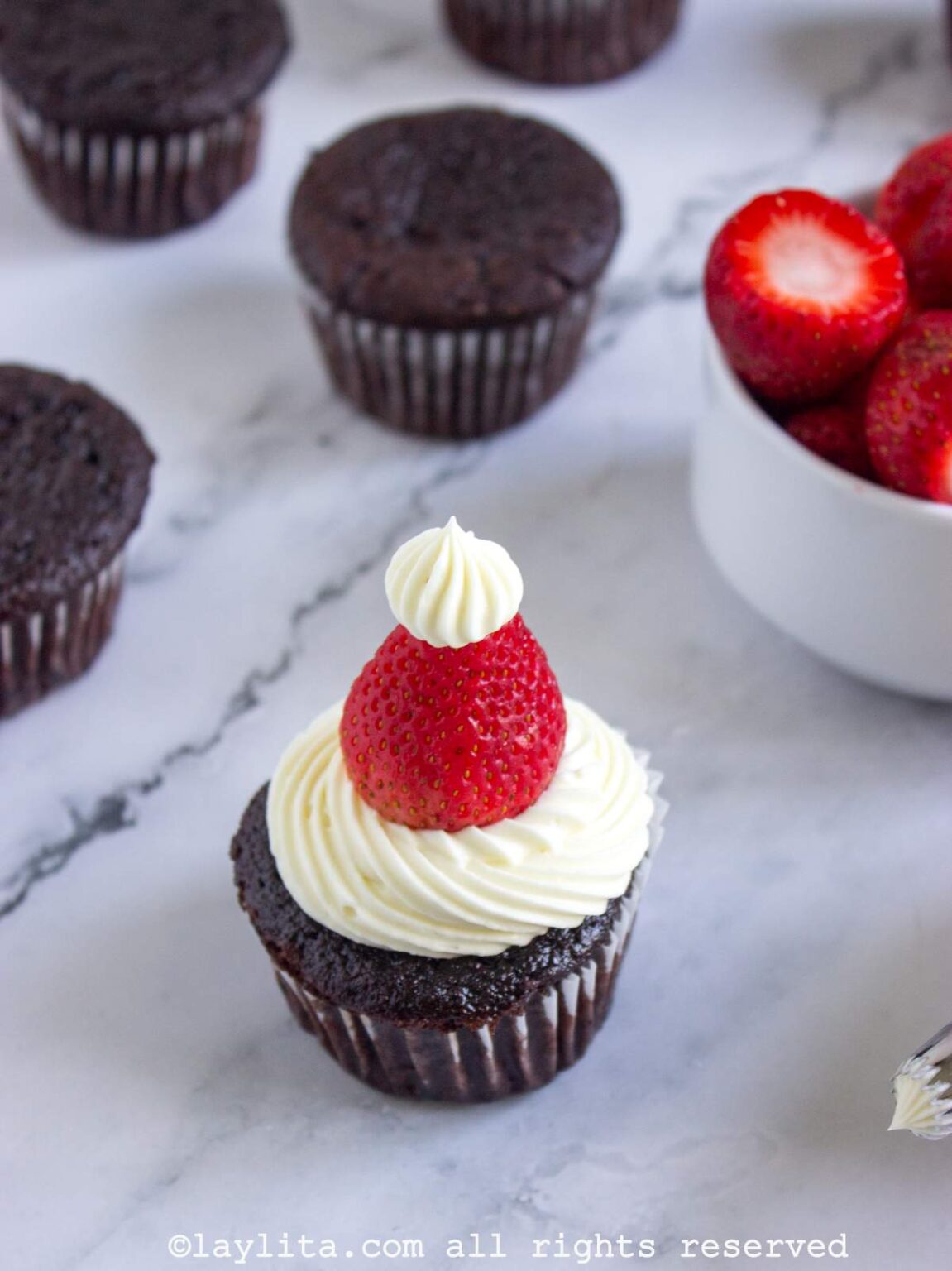 Cupcakes Navideños de Papá Noel | Laylita.com – Recetas de Cocina
