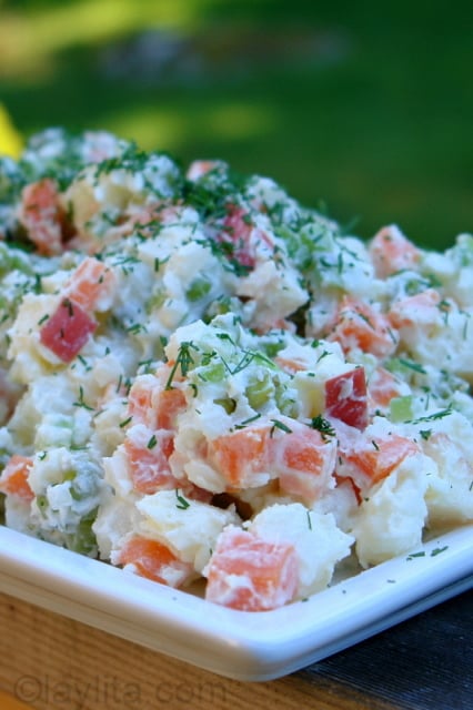 Ensalada rusa - Ensalada de papas - Recetas de Laylita