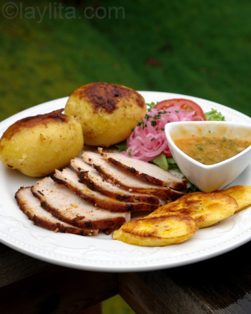 Receta del pernil de chancho o cerdo - Recetas de Laylita