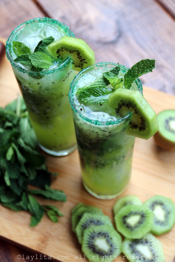 Cocktail mojito au kiwi – Recettes de Laylita