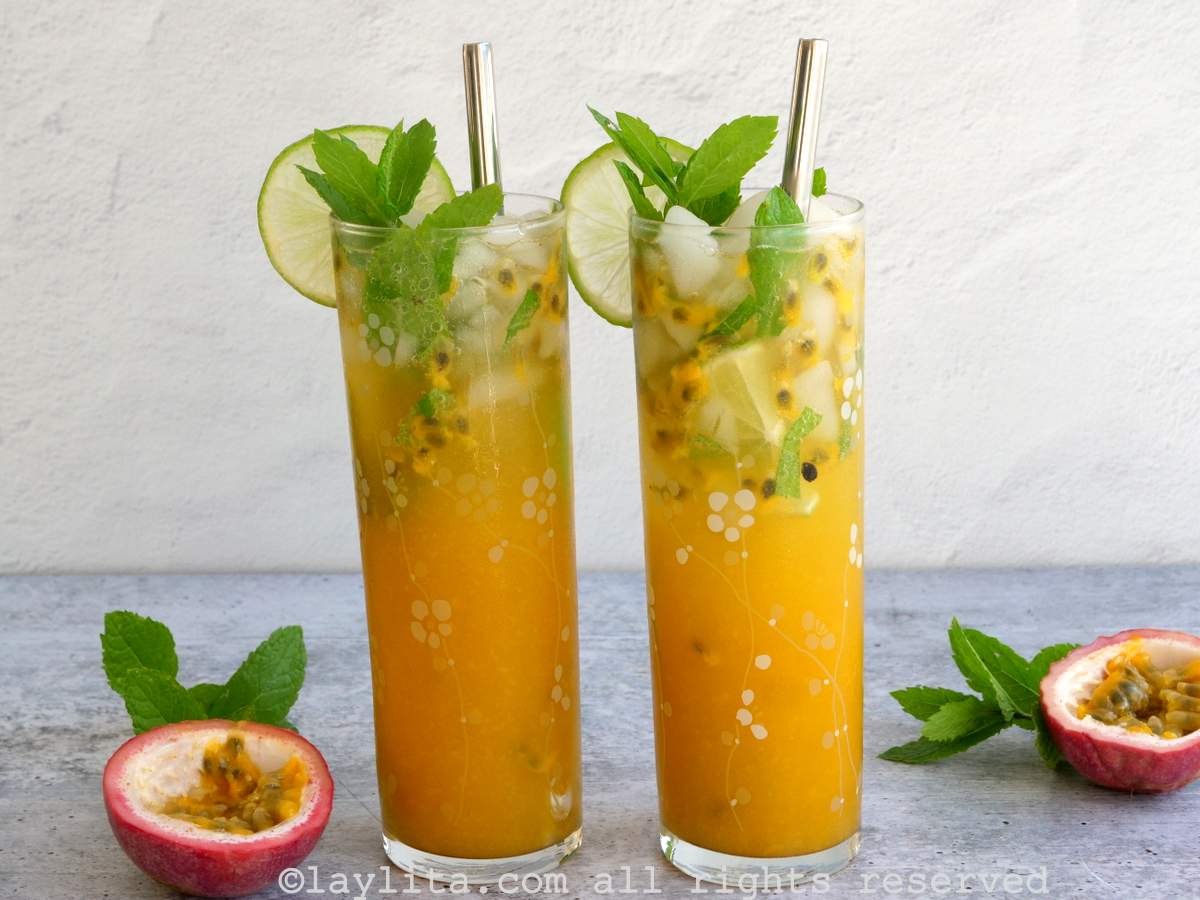 Mojitos aux fruits de la passion – Recettes de Laylita