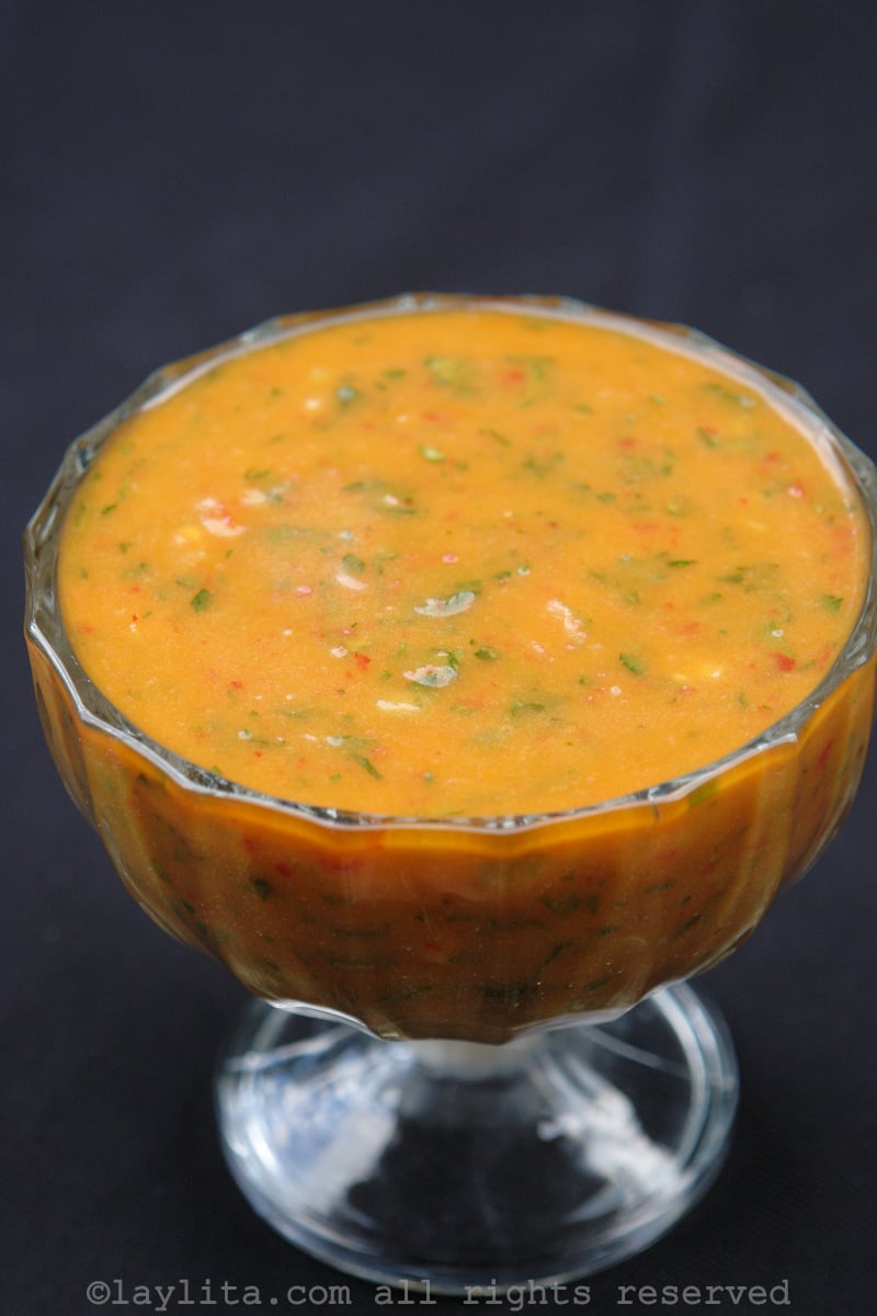 Tamarillo or tree tomato aji hot sauce - Ají de tomate de árbol