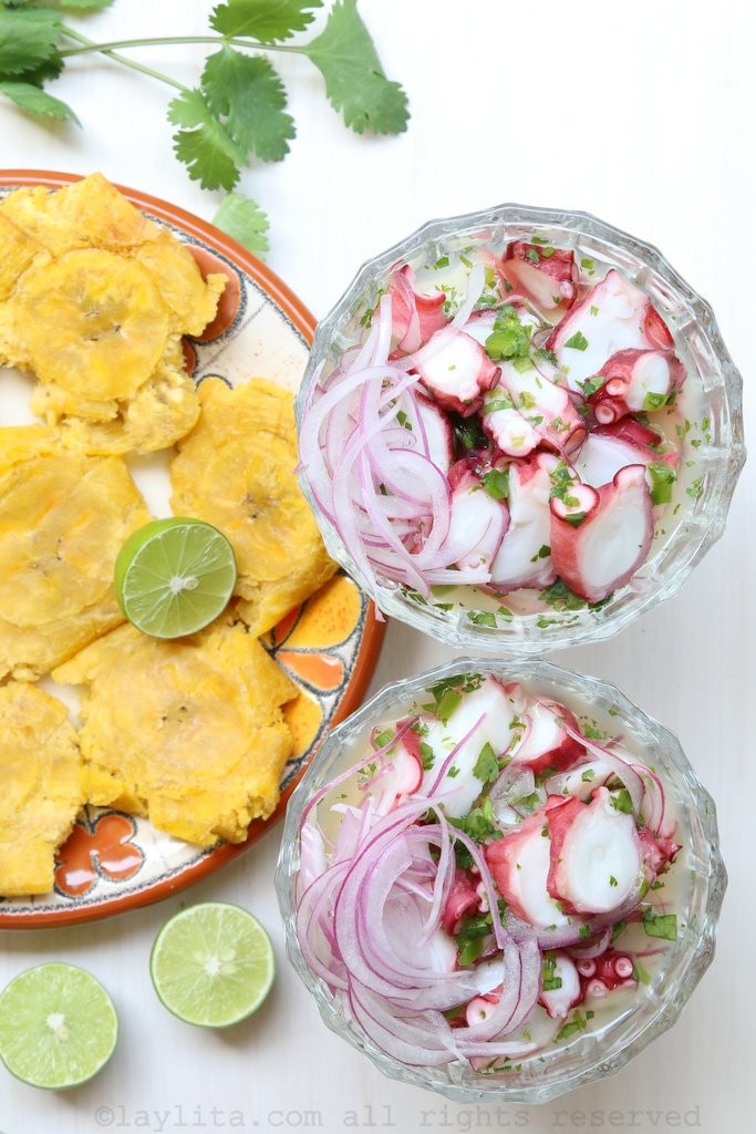 Octopus ceviche - Ceviche de pulpo- Laylita's Recipes