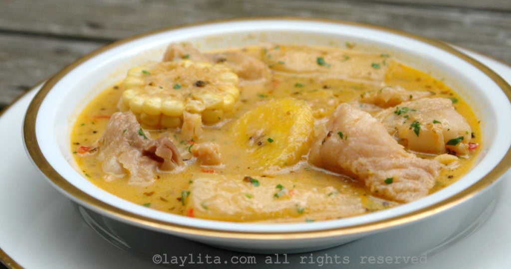 Ecuadorian Encebollado tuna fish soup with pickled onions - Laylita.com