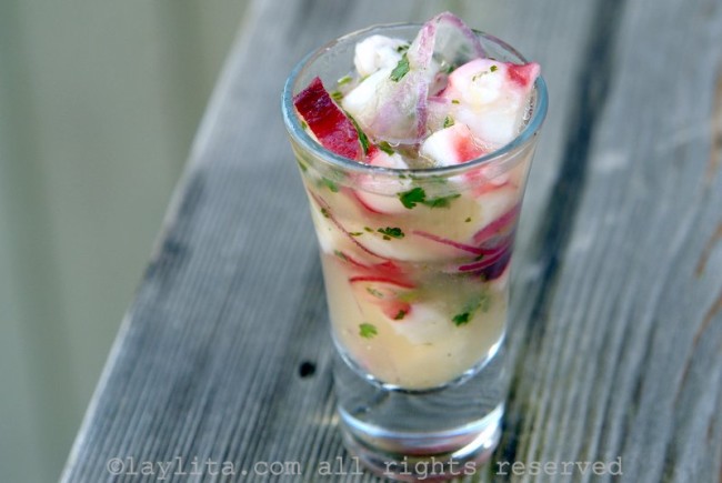 Octopus ceviche - Ceviche de pulpo- Laylita's Recipes
