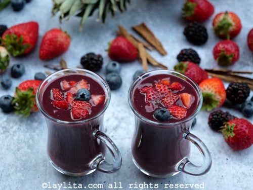Easy colada morada recipe - Spiced berry drink - Laylita's Recipes