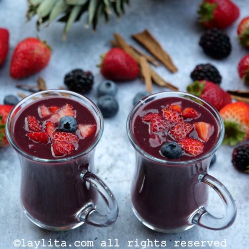 Easy colada morada recipe - Spiced berry drink - Laylita's Recipes