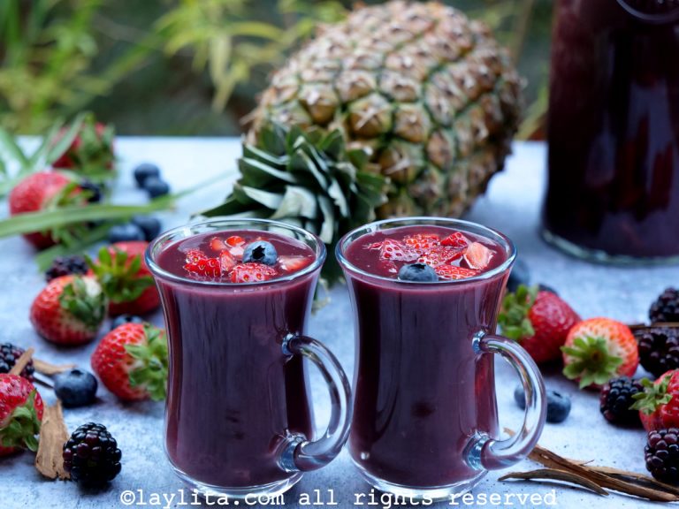 Easy colada morada recipe - Spiced berry drink - Laylita's Recipes