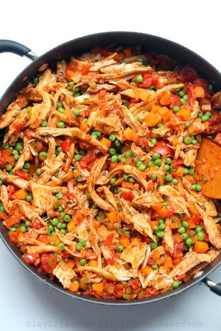 Latin style rice with chicken or turkey {Arroz con pollo o pavo ...