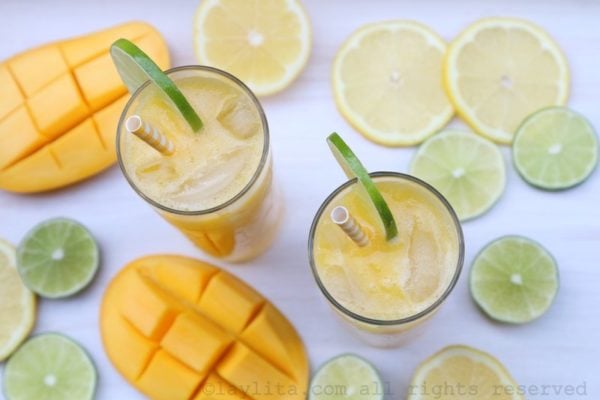 Mango lemonade or limeade – Laylita's Recipes