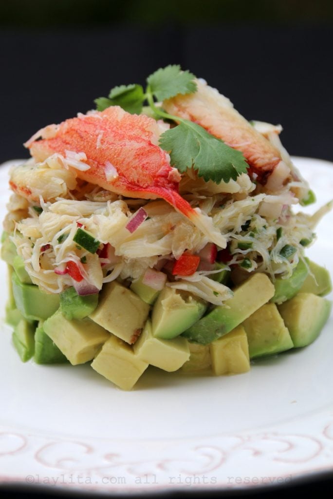 Crab avocado stack salad – Laylita’s Recipes
